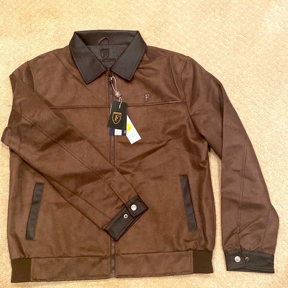 Jackets & Coats | F Collections Brown Suede Mens Jacket | Poshmark